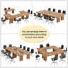 Inbox Zero Rectangular Conference Table, Modular Seminar Table ...