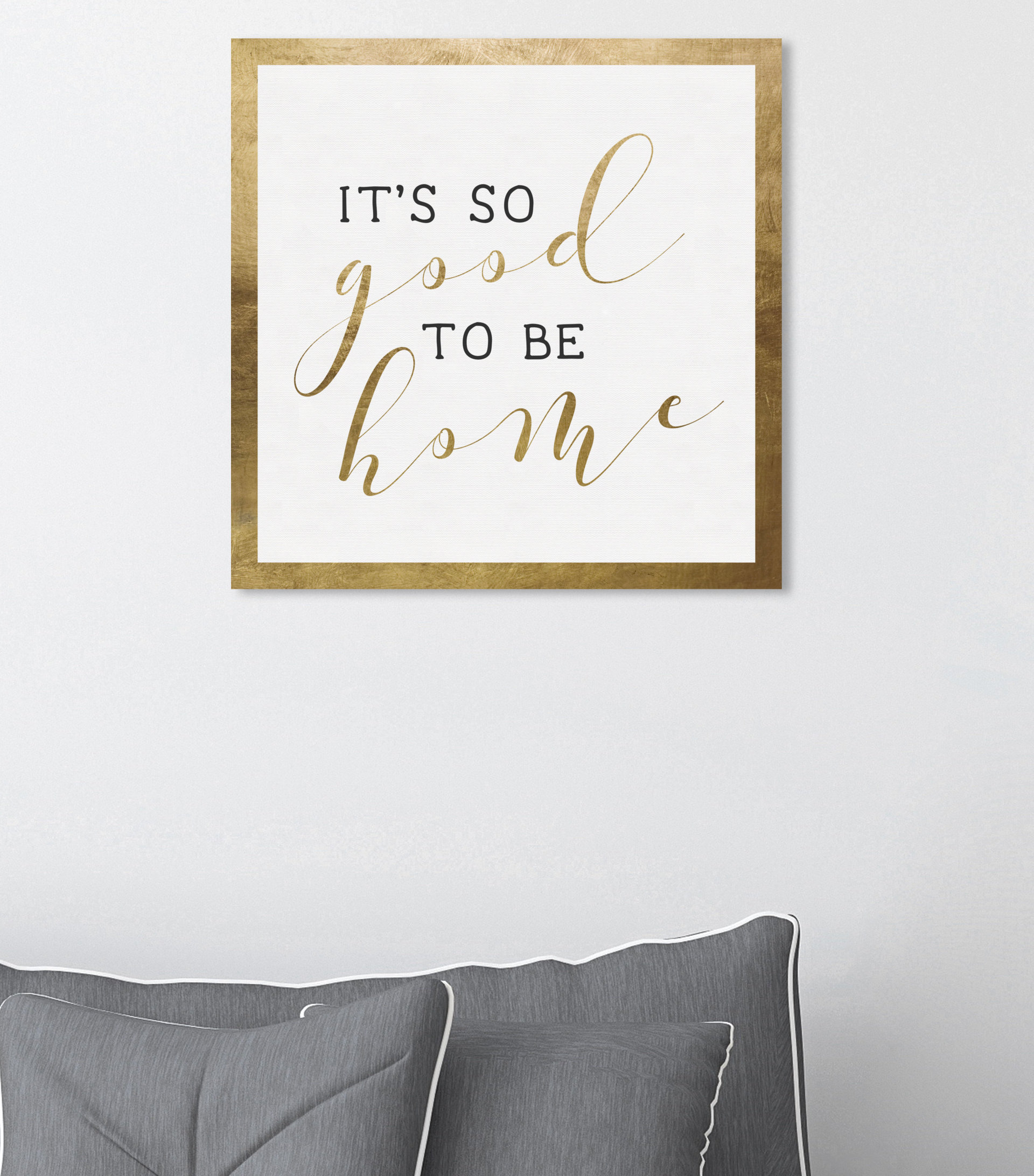 House of Hampton Good to be Home Gold - Textual Art Print & Reviews ...