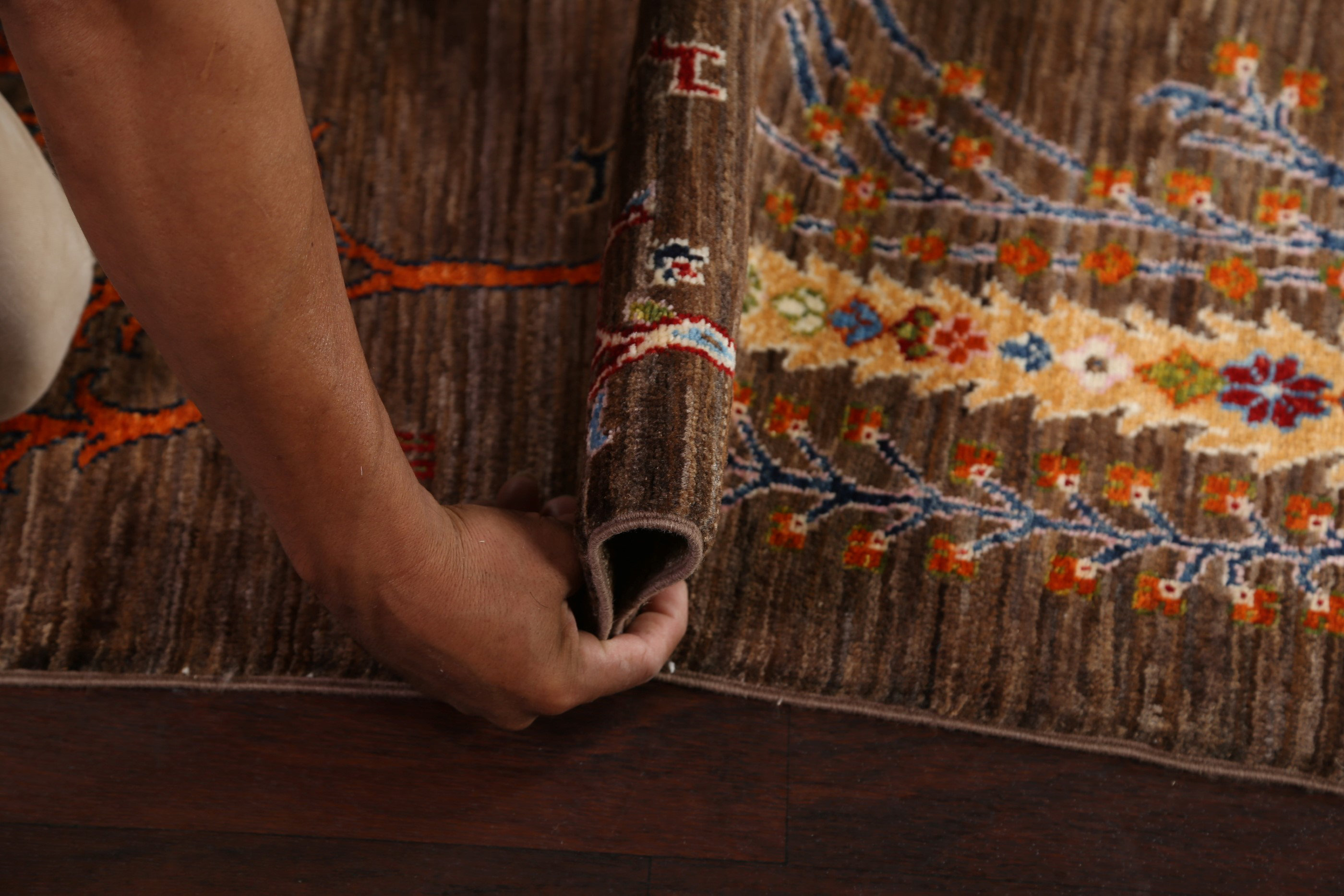 Isabelline Wool Ziegler Vegetable Dye Area Rug 6x7 | Wayfair