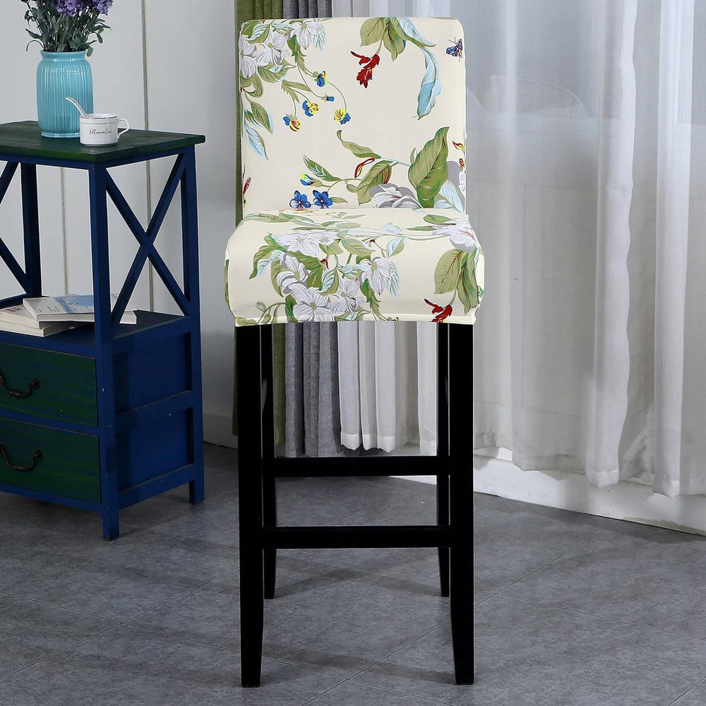 Red Barrel Studio® Stretch Bar Stool Covers Set Of 2, Stretch Removable ...