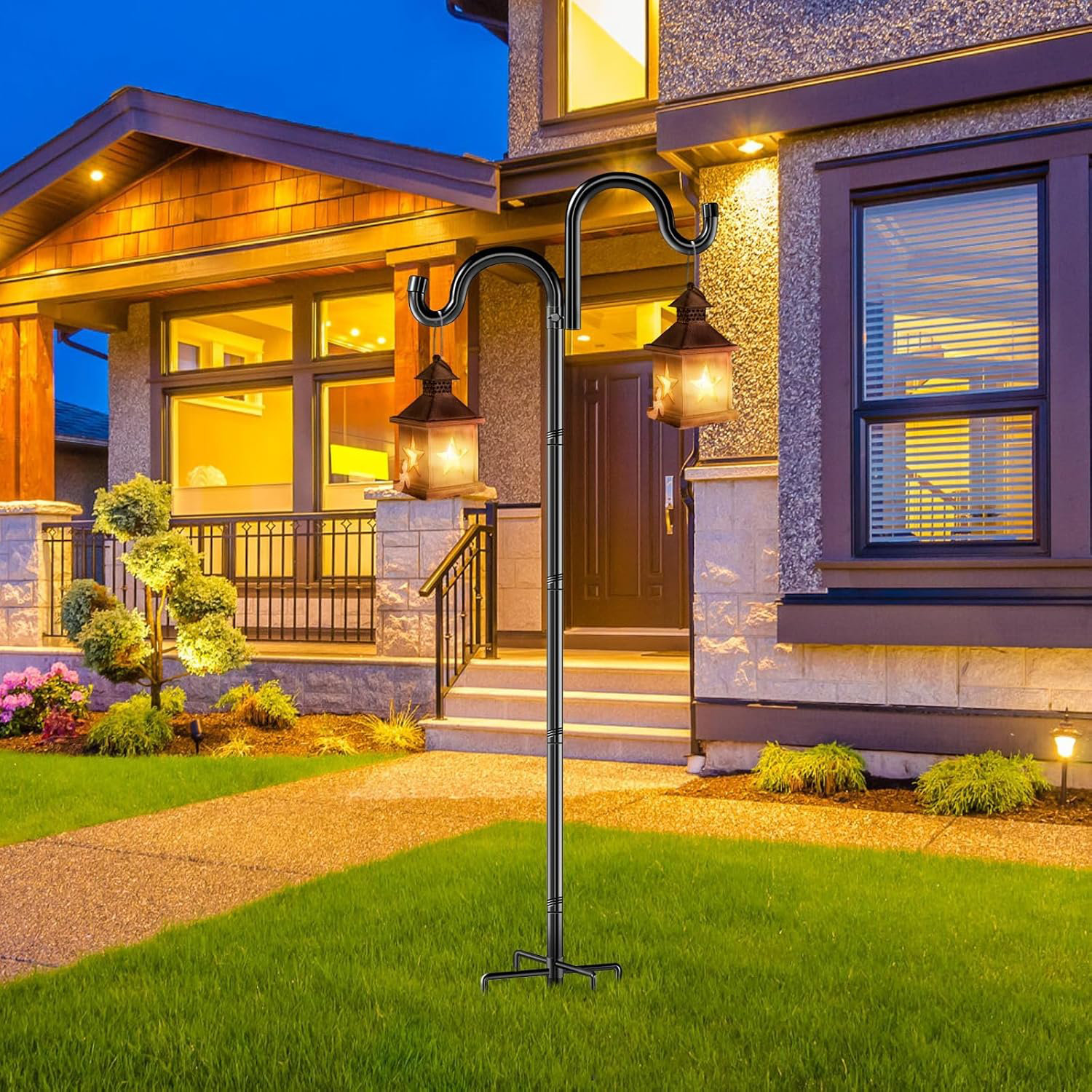 double shepherds hook with base