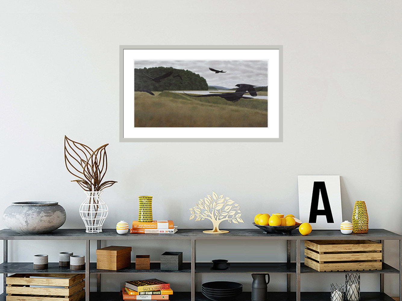 Red Barrel Studio® Seven Crows by Alex Colville -Framed Giclee Print ...
