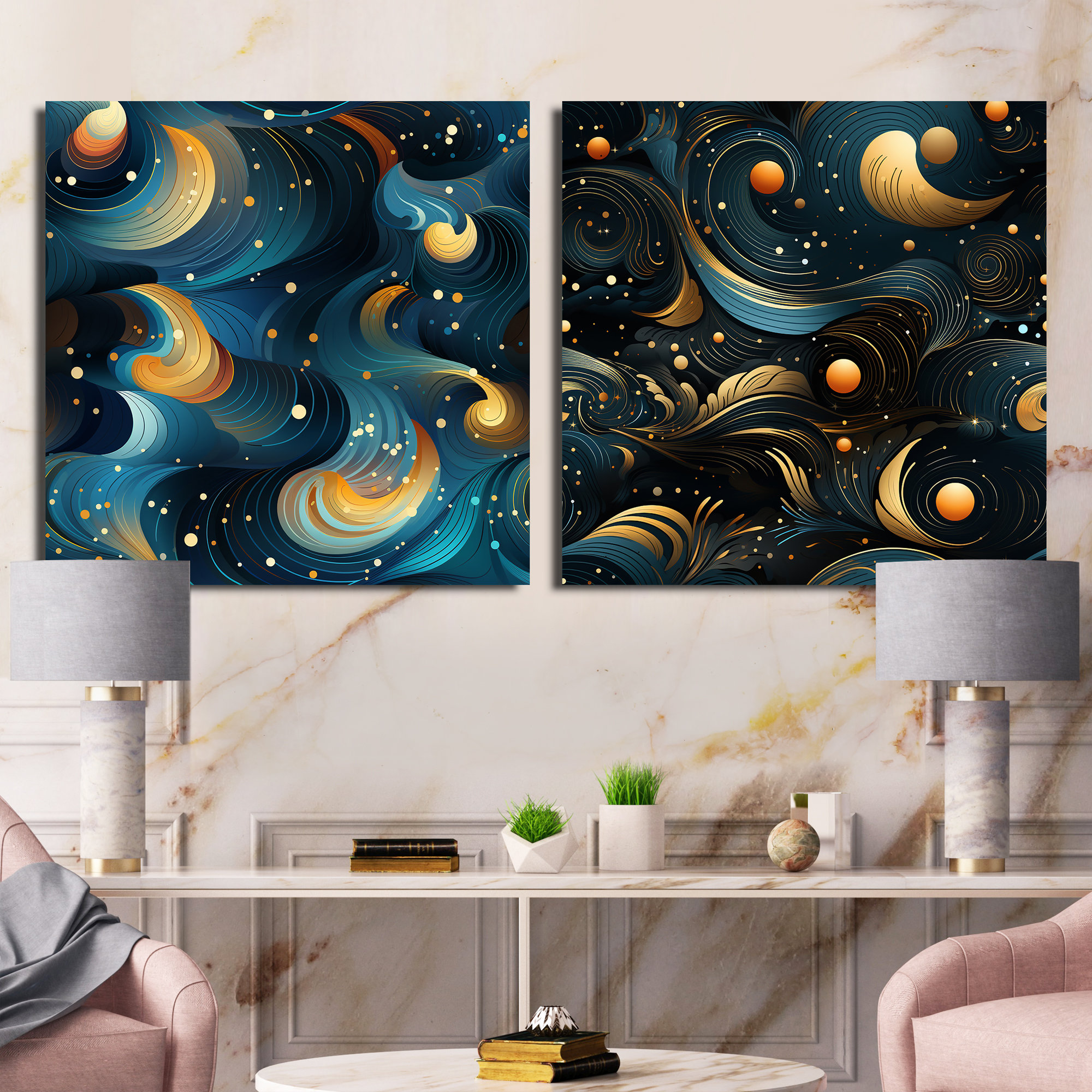Design Art Celestial Geometry Geometric - Abstract Collages Square ...