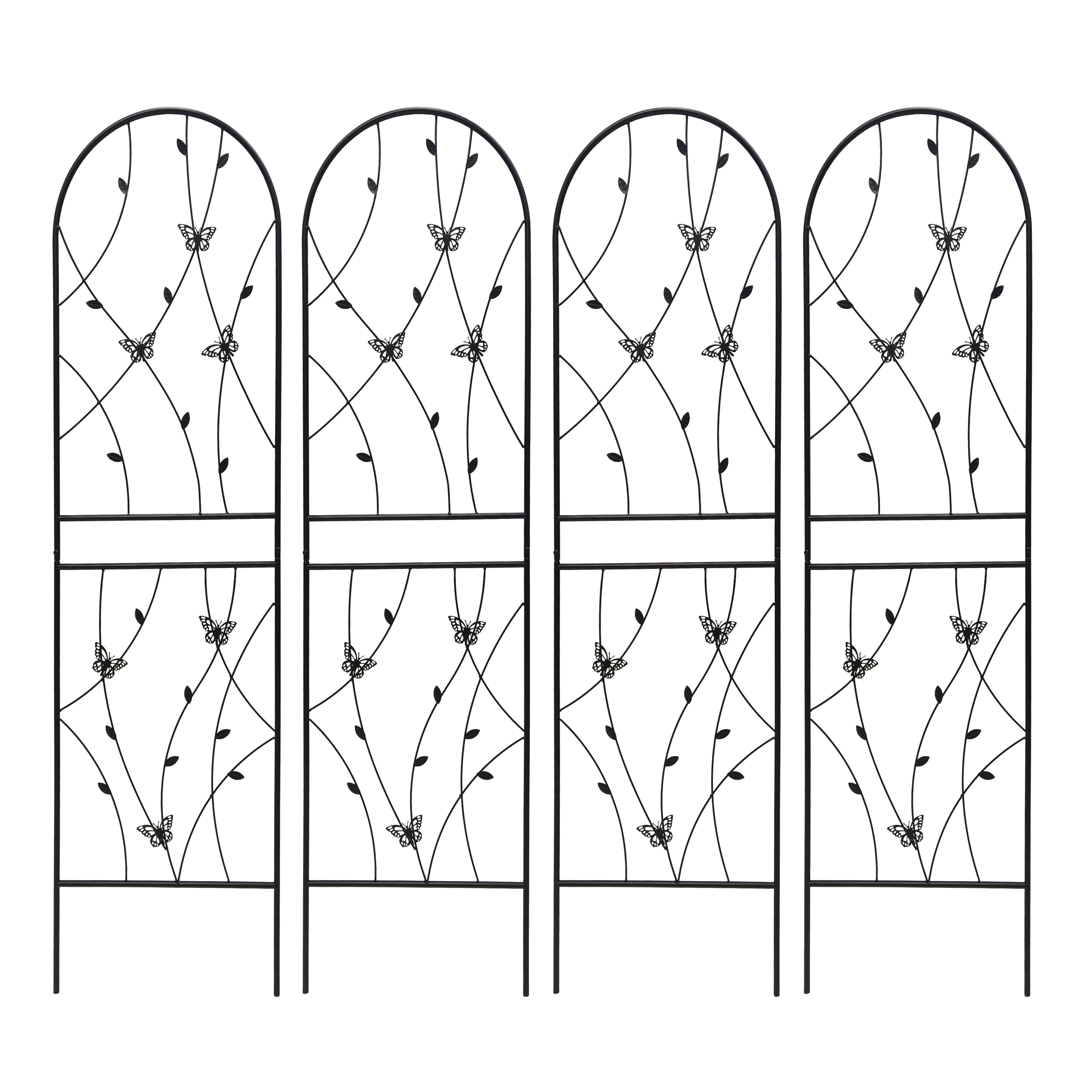 August Grove Outdoor Metal Trellises, Freestanding Tall Trellis for ...