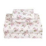 Laura Ashley Marissa 200 Thread Count Floral 100% Cotton Percale Sheet ...