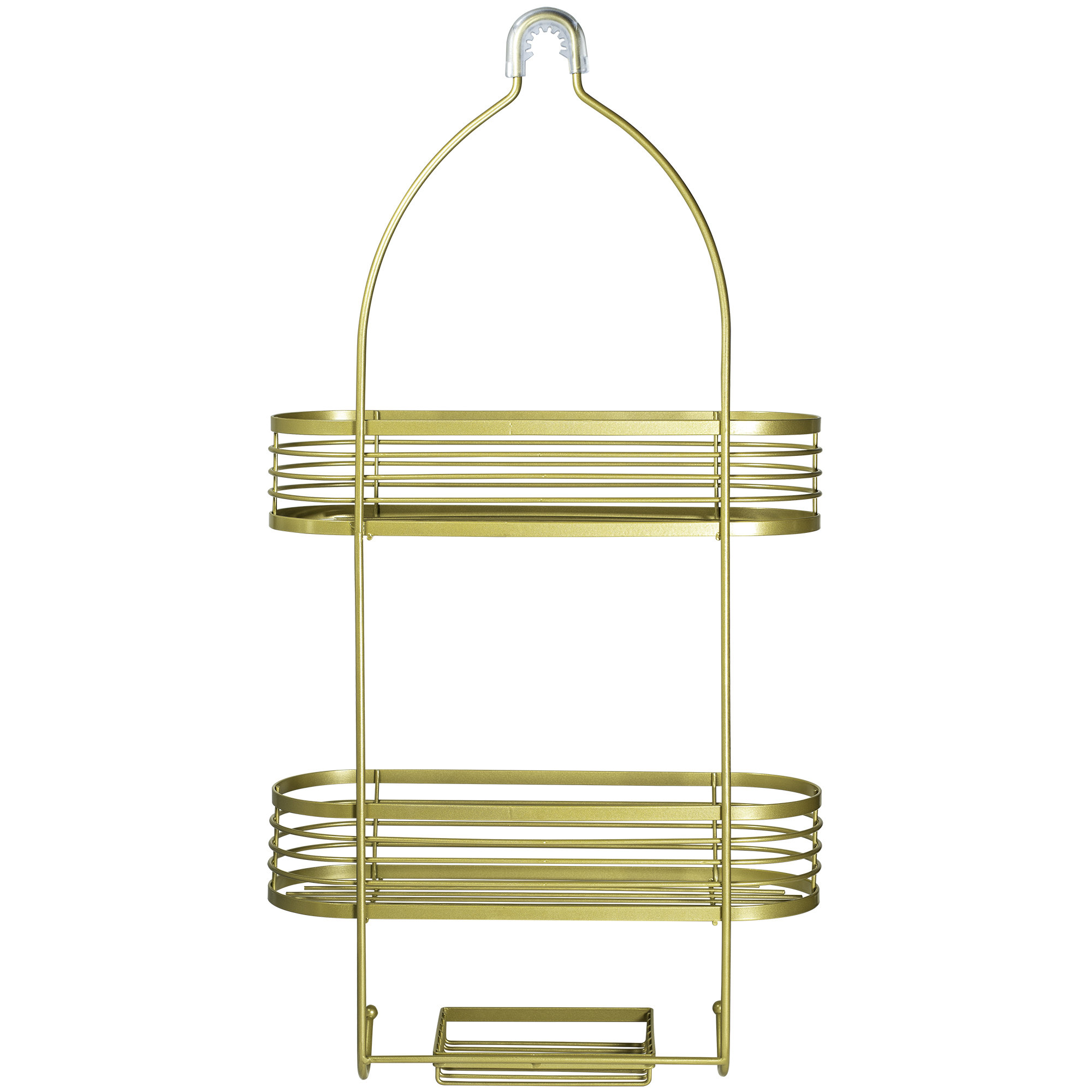 Mercer41 Large 3-Tier Hanging Shower Caddy with Banded Accents, Non ...
