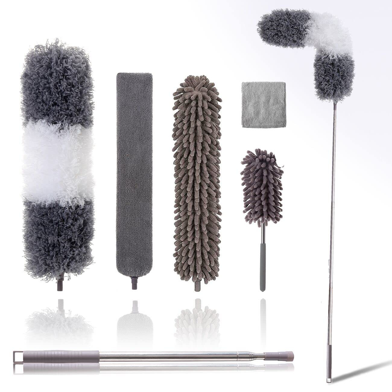 X－MAX FURNITURE Microfiber Duster Kit For High Ceiling (6Pcs ...