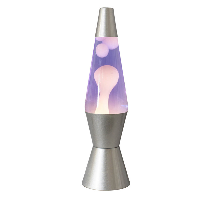 Happy Larry Razzo LED with Silver Base Retro Desk Table Light Lava Lamp ...