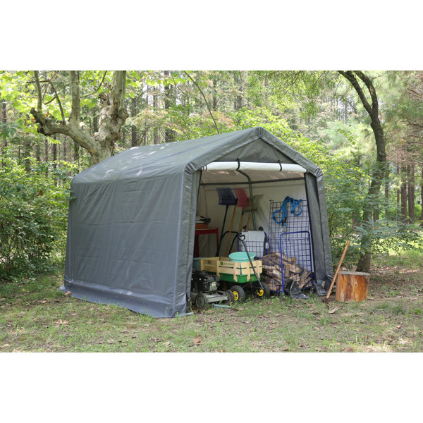 SENY 8x8 Ft Heavy Duty Outdoor Storage Shed With Roll-up Zipper Door S ...