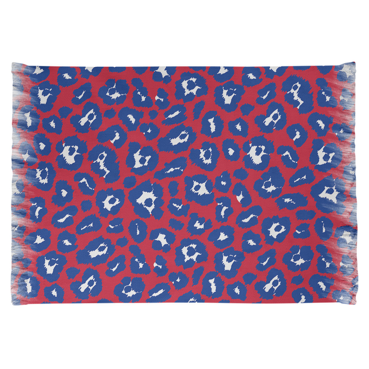 East Urban Home Animal Print Red/Blue Area Rug | Wayfair