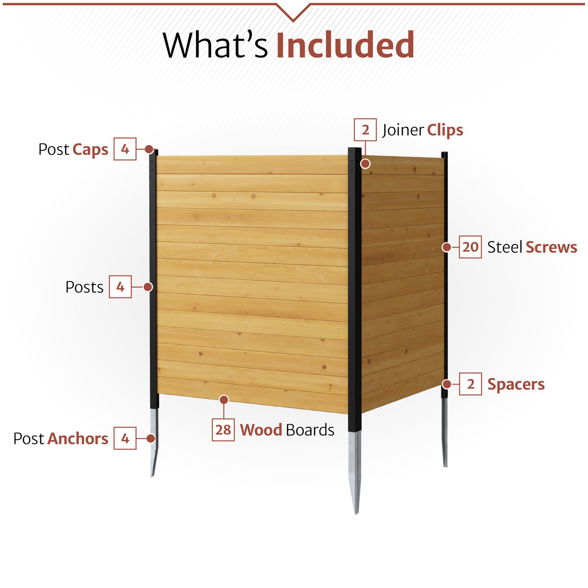 Enclo 42in H x 38in W (2 Panels) No Dig Enclo Richmond Cedar Wood ...