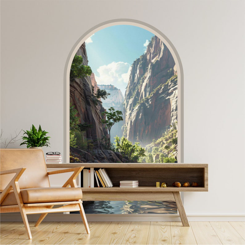 ART TERRITORY Peel and Stick Zion National Park Mural Extra Large Non ...