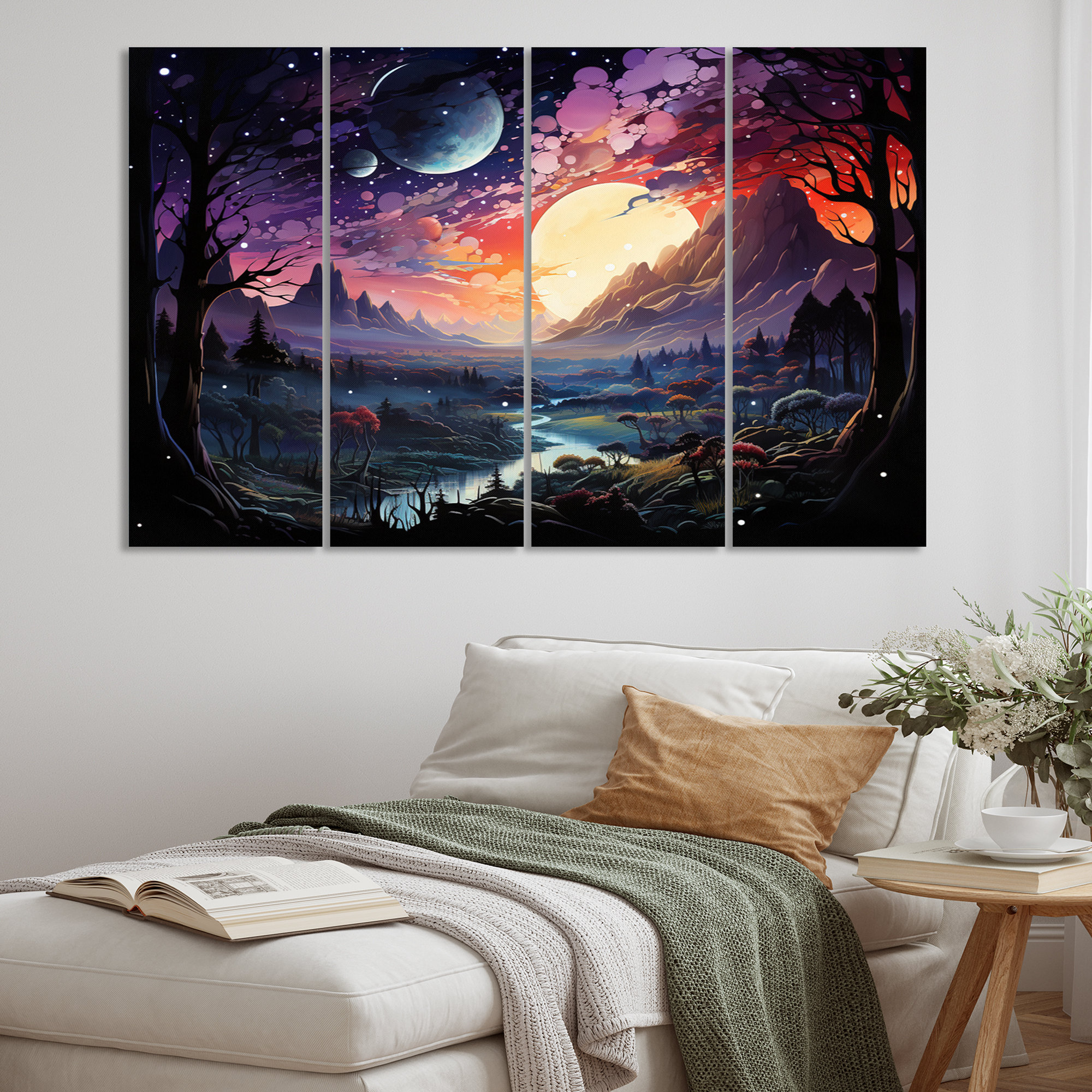 Millwood Pines Stars Infinity Landscape II On Canvas 4 Pieces Print ...