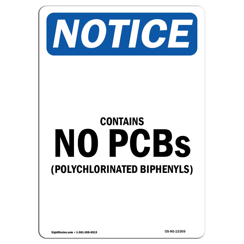 SignMission Contains No Polychlorinated Biphenyls Sign | Wayfair