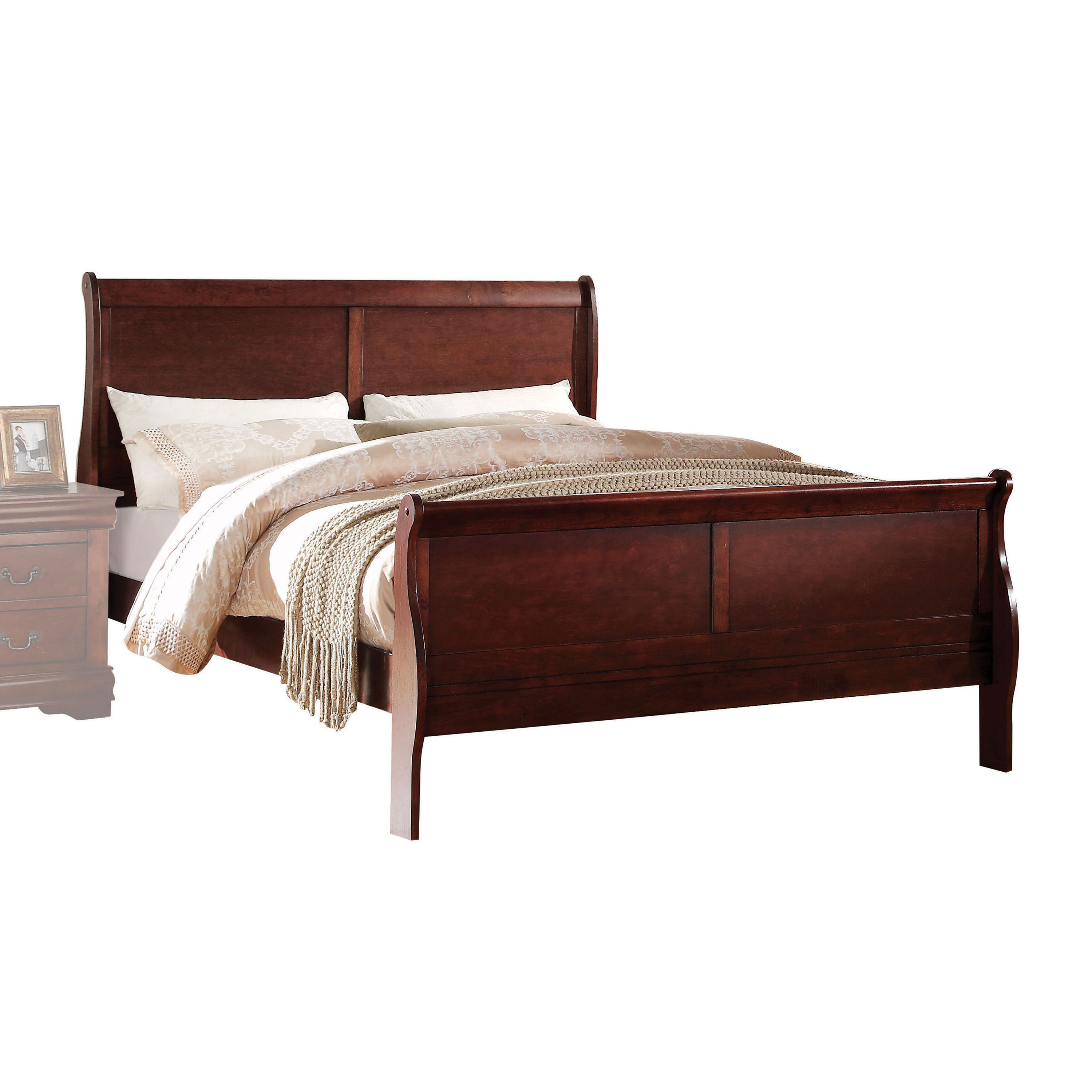 Alcott Hill® Kody Sleigh Bed with Wooden Frame & Sturdy Slats | Wayfair