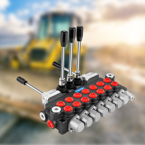 VEVOR Hydraulic Directional Control Valve, 7 Spool Hydraulic Spool ...