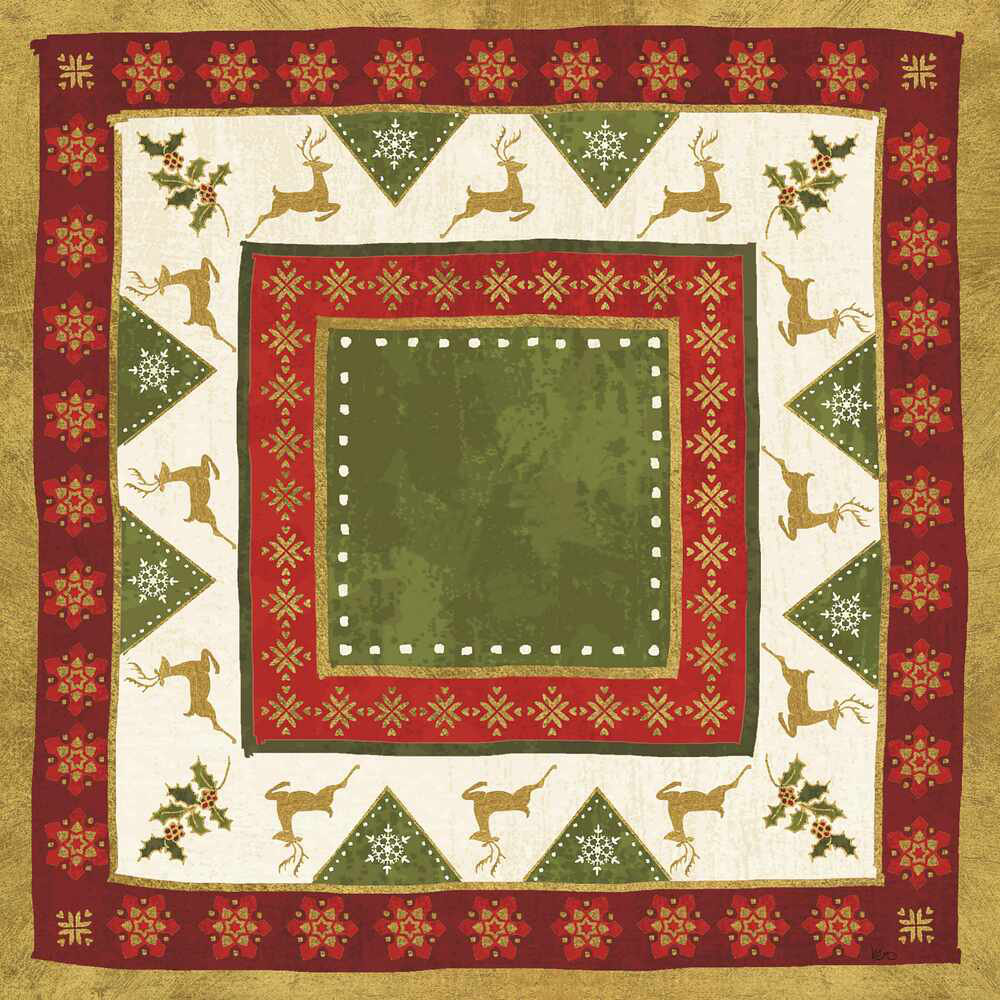 The Holiday Aisle® Simply Christmas Tiles III No Snowflake | Wayfair