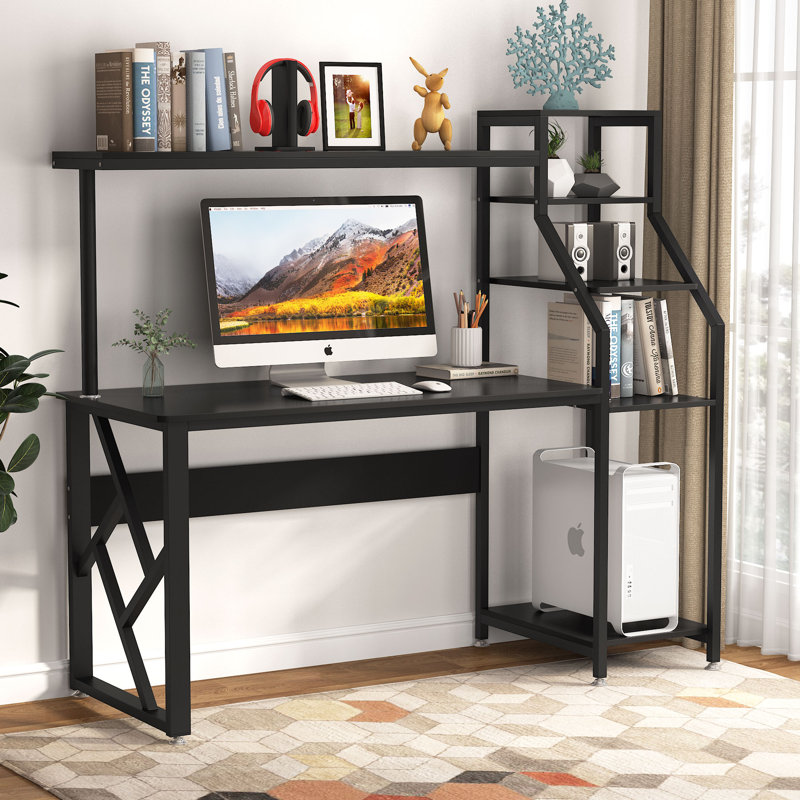 Inbox Zero Modern Desk with Hutch & Reviews | Wayfair