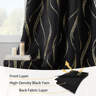 Mercer41 100% Blackout Thermal Insulated Curtains - Wave Line with Dots ...
