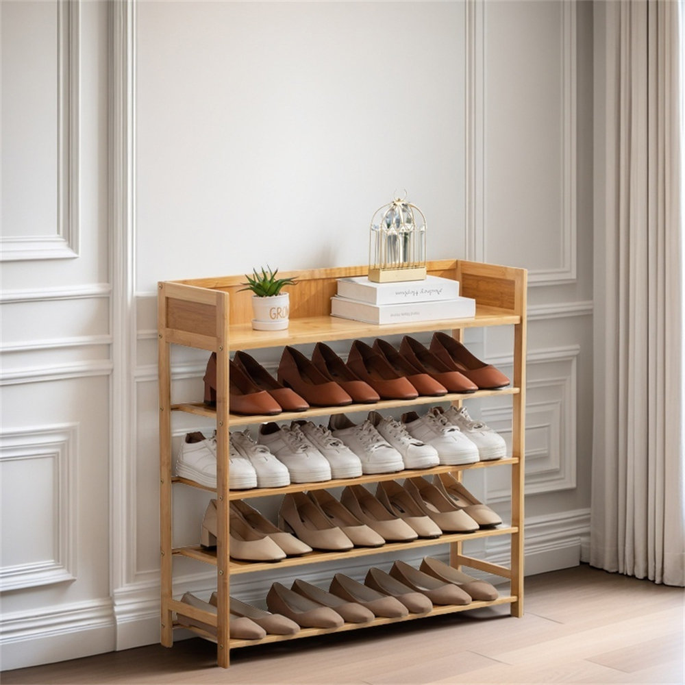 Latitude Run® Bamboo Shoe Rack, 5Th Floor Shoe Rack Storage In The ...