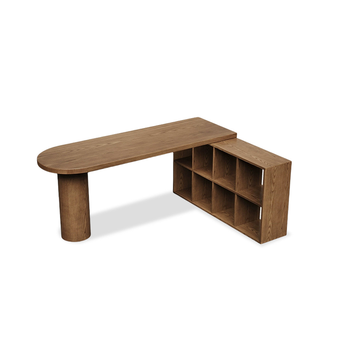 Canora Grey Light nut-brown Rectangular Solid Wood desks | Wayfair