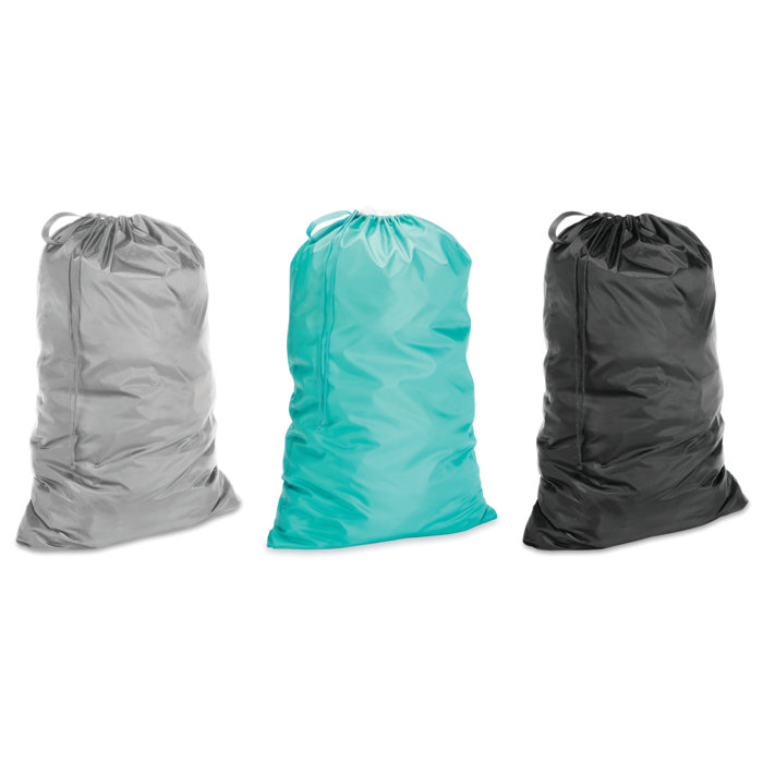Whitmor Dura-Clean Polyester Laundry Bag - Gray, Turquoise or Black ...