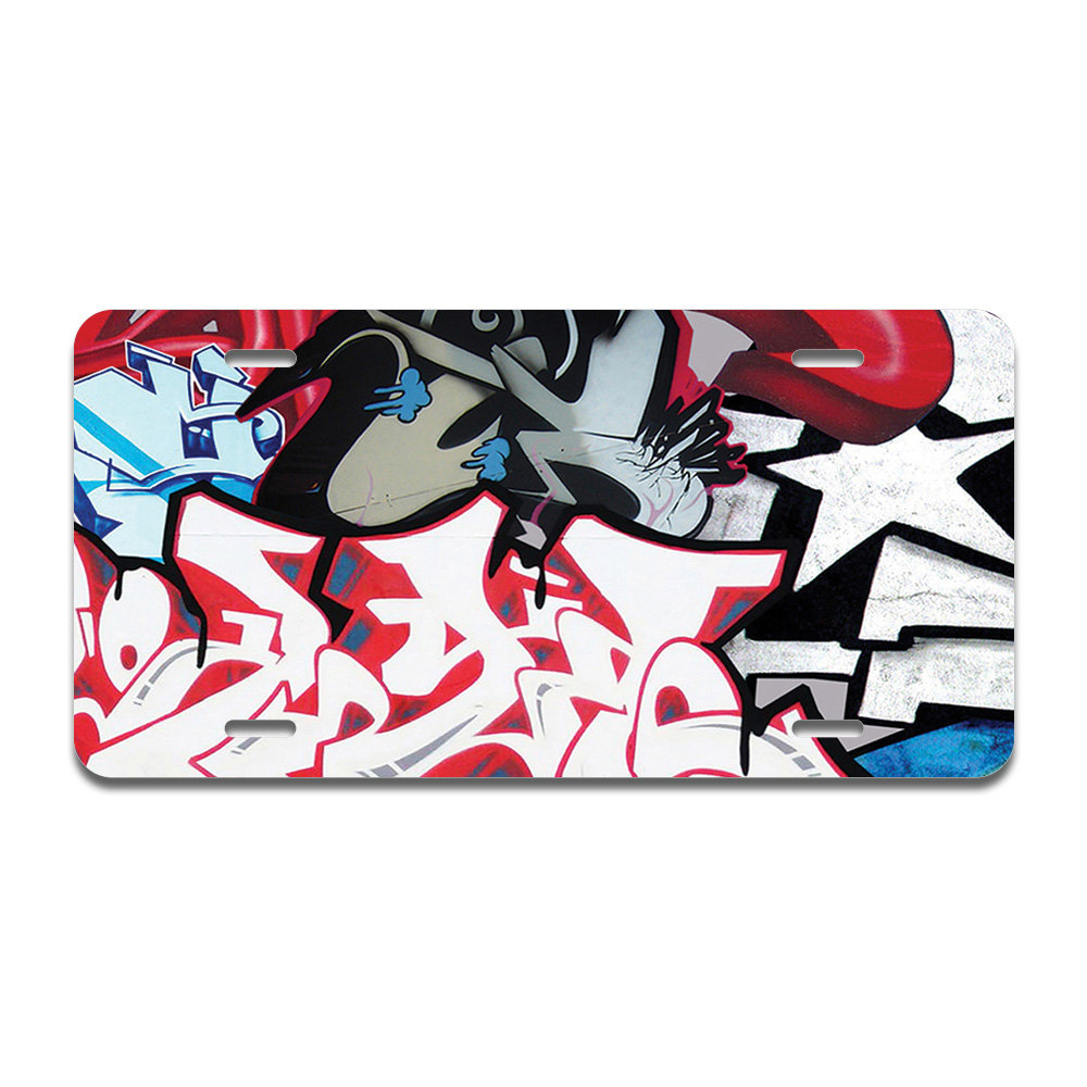 SignMission Graffiti Mash Up Aluminum Plate Frame | Wayfair