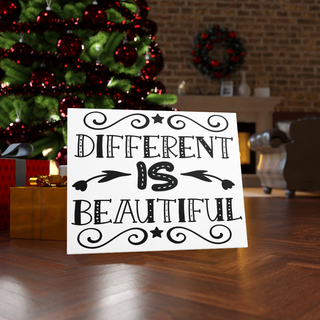 Trinx Inspirational Quote Canvas Different Is Beautiful Wall Art ...
