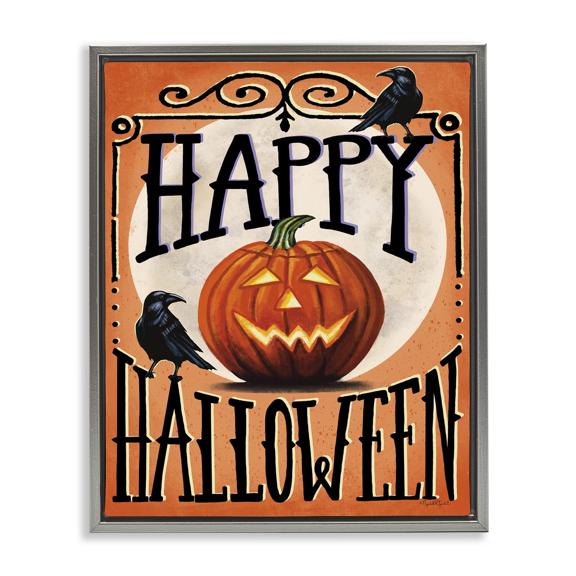 Ophelia & Co. Happy Halloween with Crows Floating Frame, design by ...