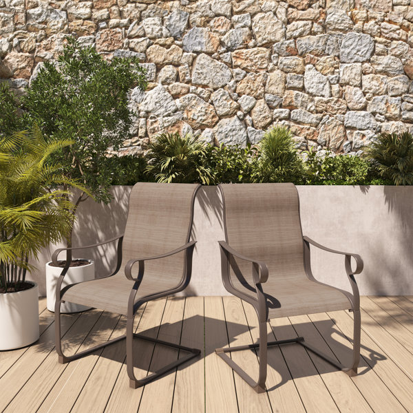 Wildon Home® Sabrina Metal Outdoor Patio Dining Armchair | Wayfair