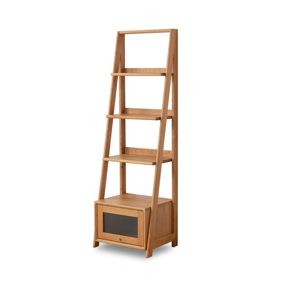 Stylistics Savvy 59.06" Brown Ladder Solid Wood Bookcases - Wayfair Canada