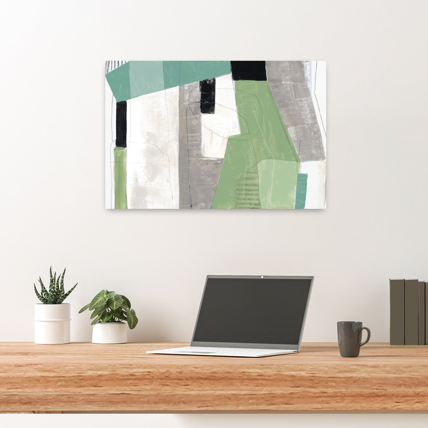 Latitude Run® Evergreen Essence Abstract Geometric Modern Architecture ...
