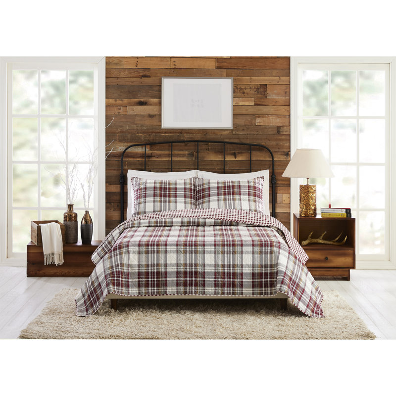 Laurel and Mayfair Laurel & Mayfair Red Standard Cotton Reversible 3 ...