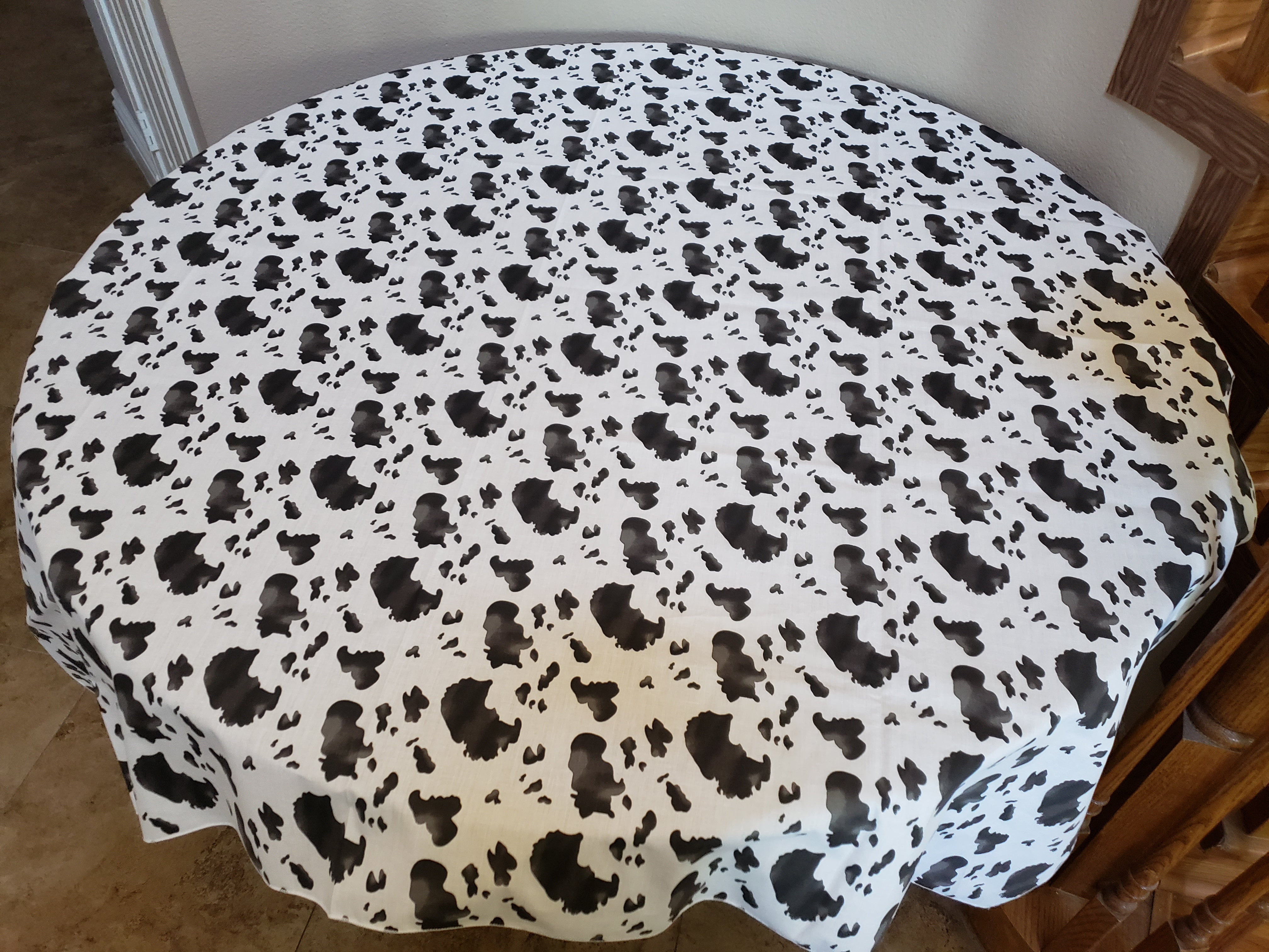 August Grove® Cow Print Tablecloth | Wayfair