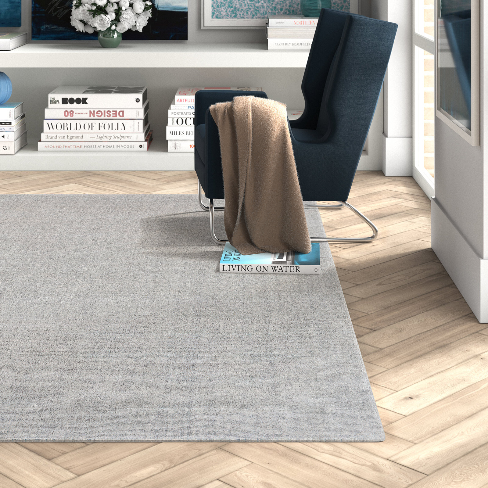 Wade Logan® Dingman Hand-Tufted Wool Gray Area Rug & Reviews | Wayfair