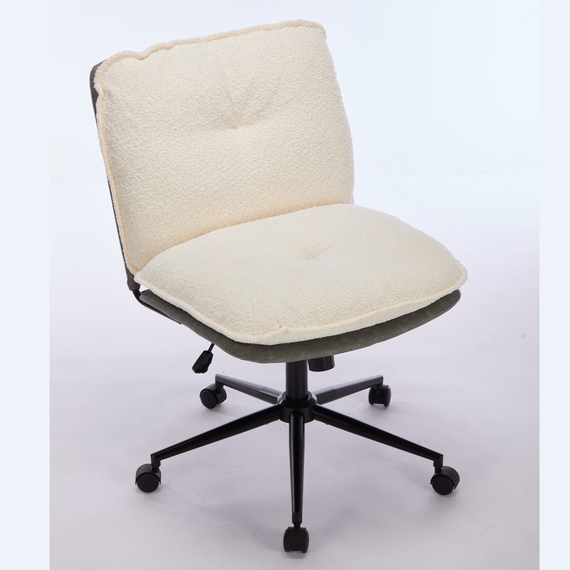 George Oliver Oversize Seat Cirss Cross Chair with Wheels, Elegant ...