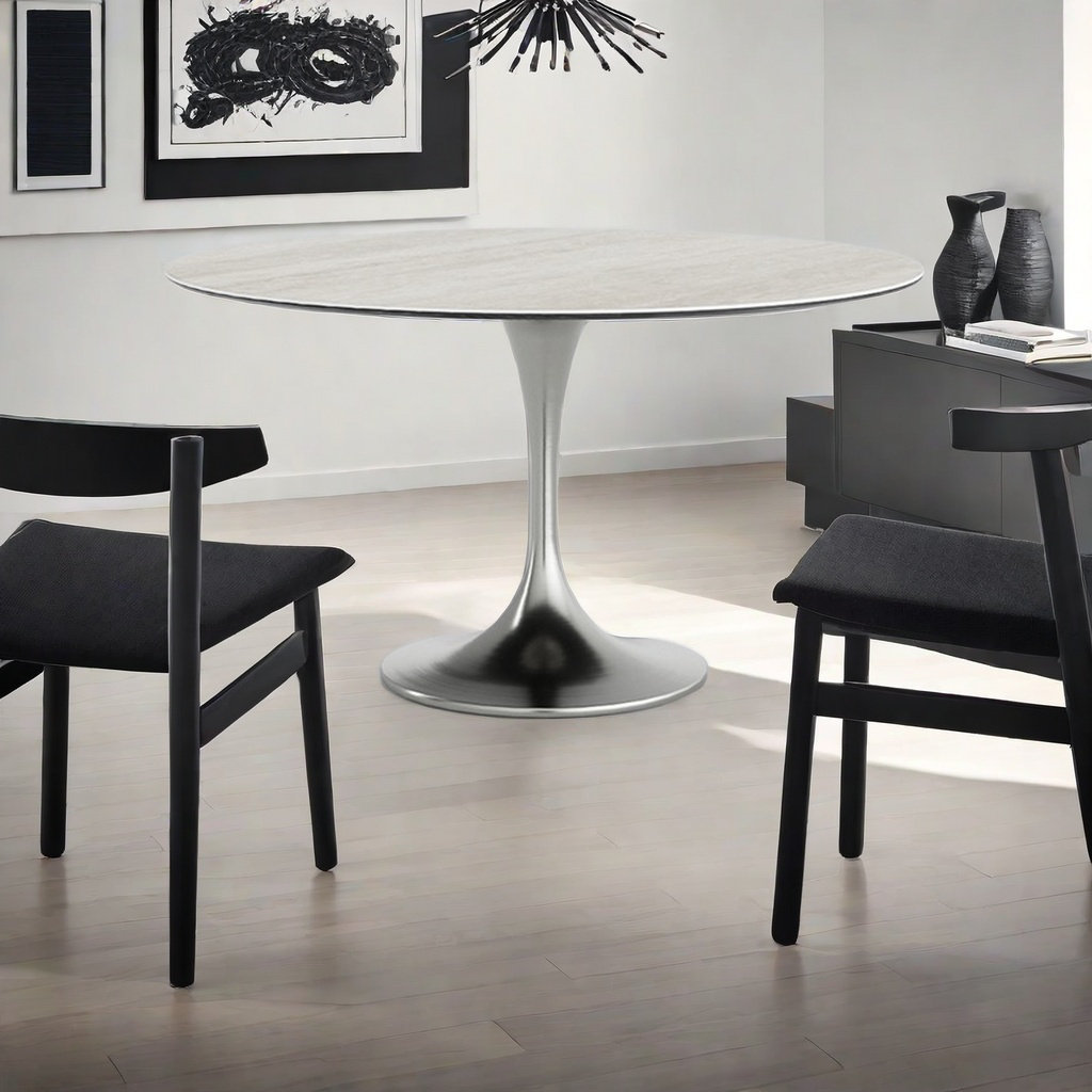 A Zoetic Home Small Round Retro Table Set with Rock Plate - Wayfair Canada