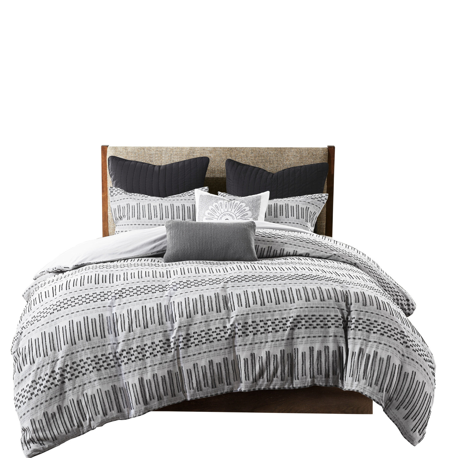 CaneCreations Horizontal Striped Cotton Bedroom Bedding Multicolor ...