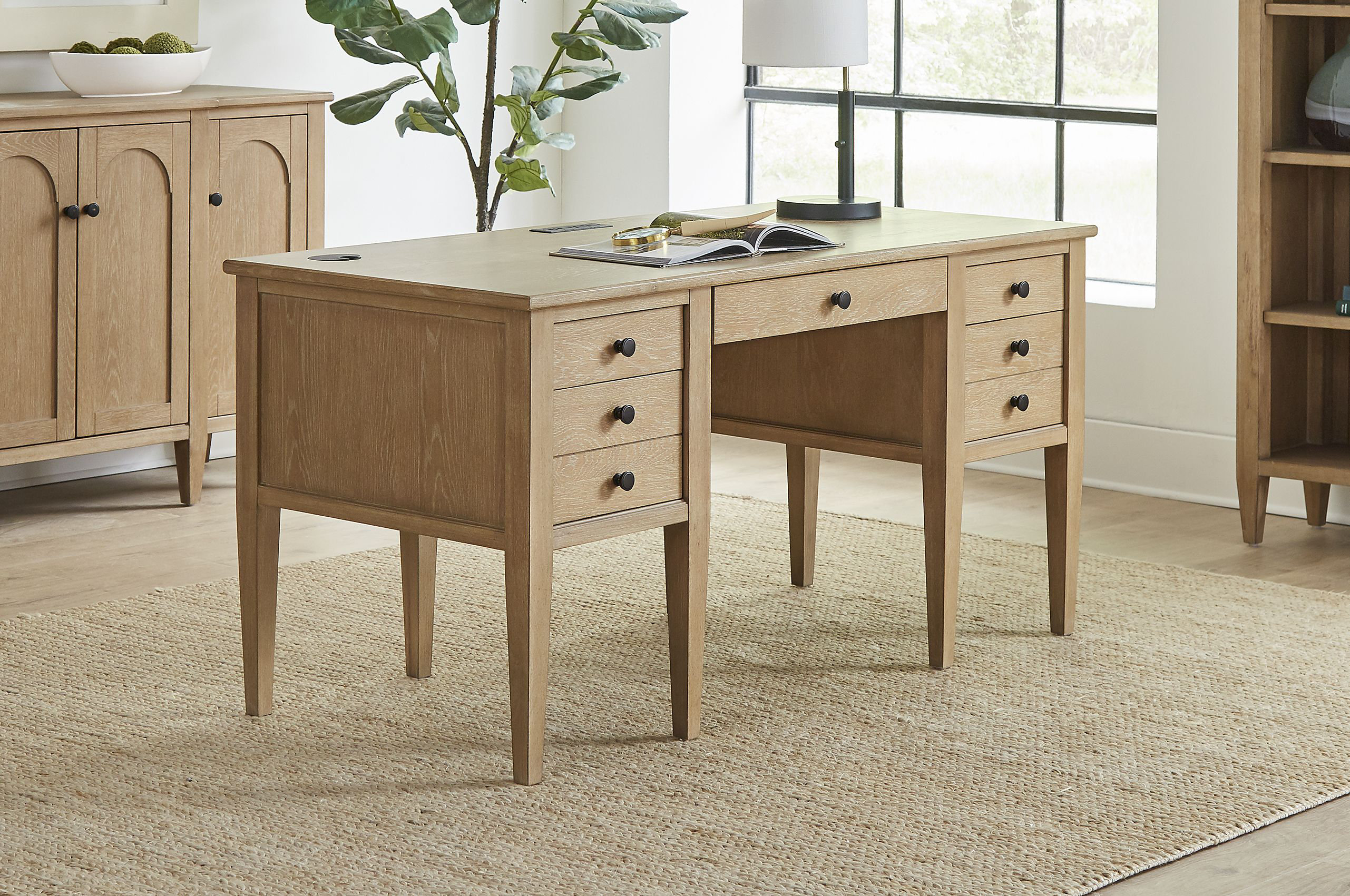 Birch Lane™ Gayle Solid Wood Executive Desk & Reviews | Wayfair