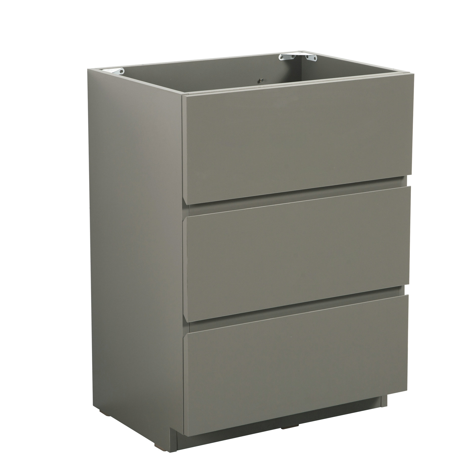 Ebern Designs Bathroom Floor Cabinet, Gray, 3 Drawers, Pre-Assembled ...