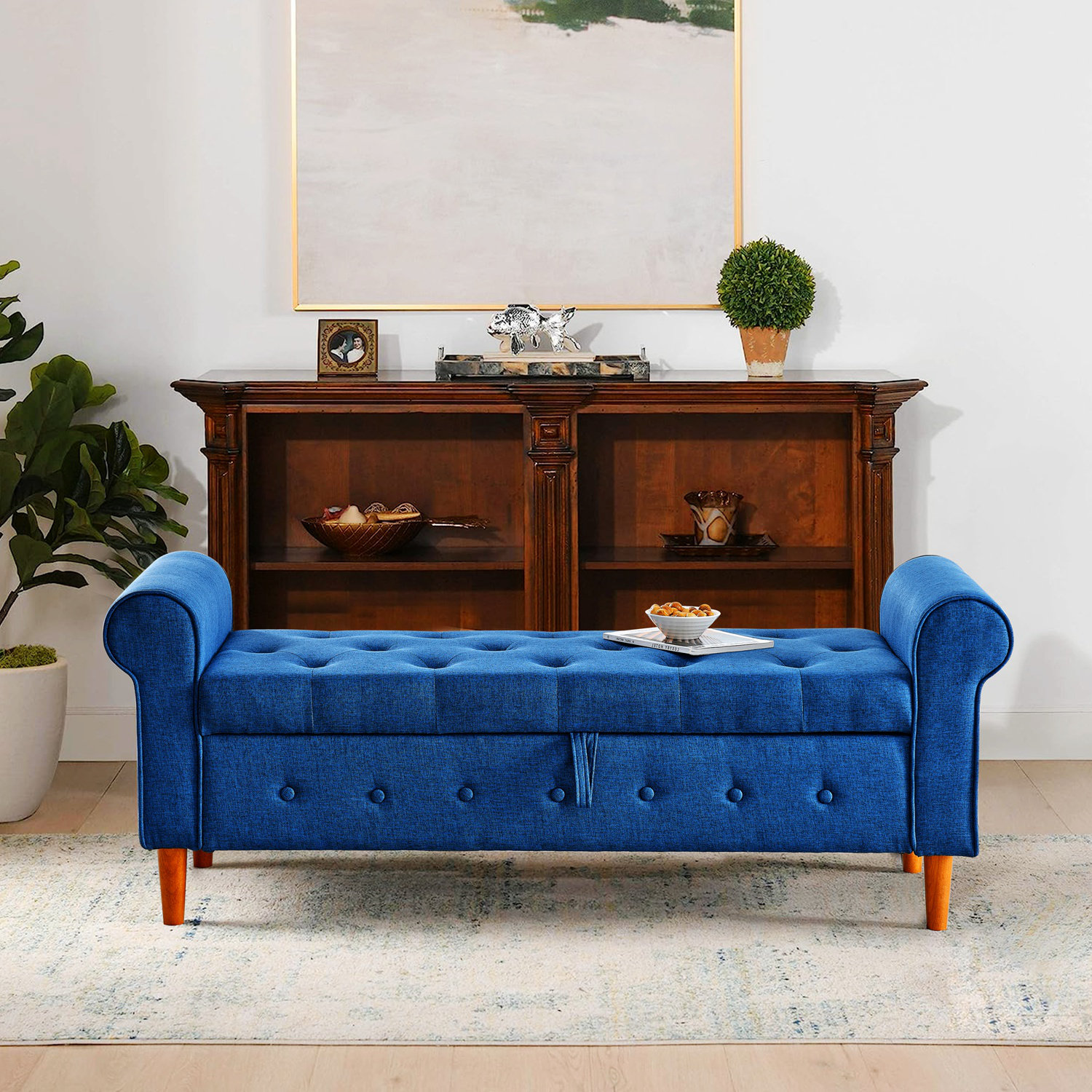 Rosdorf Park Jordell Upholstered Flip Top Storage Bench | Wayfair