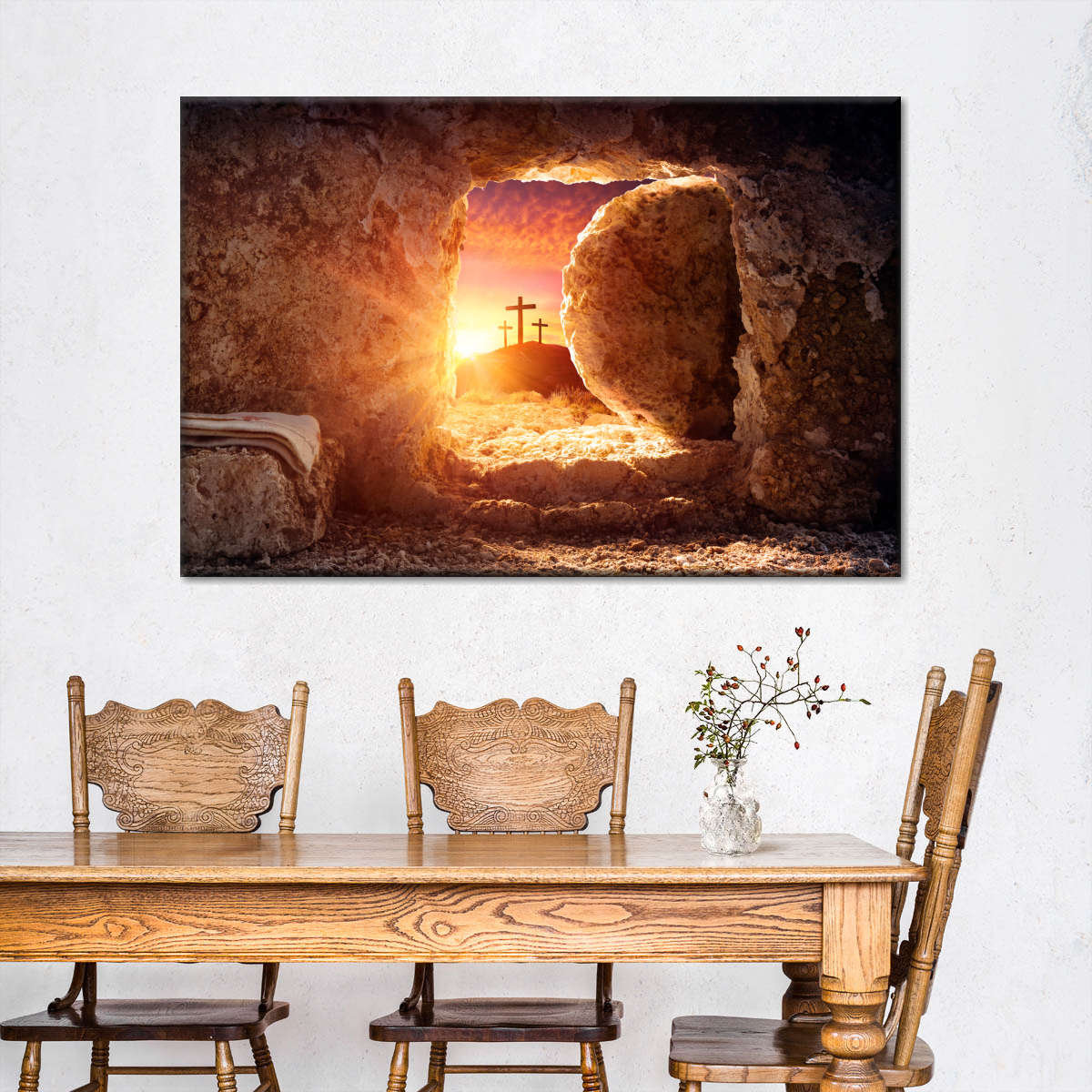 Union Rustic Christian Resurrection Of Jesus Christ Canvas Print ...