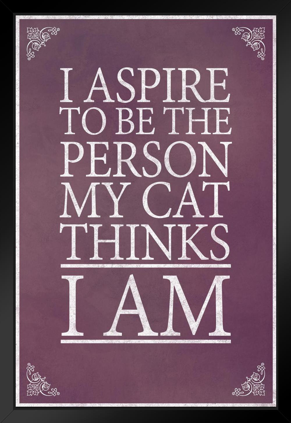 Trinx I Aspire To Be The Person My Cat Thinks I Am Cat Poster Funny ...