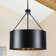 17 Stories Prall 5 - Light Matte Black Dimmable Drum Chandelier | Wayfair