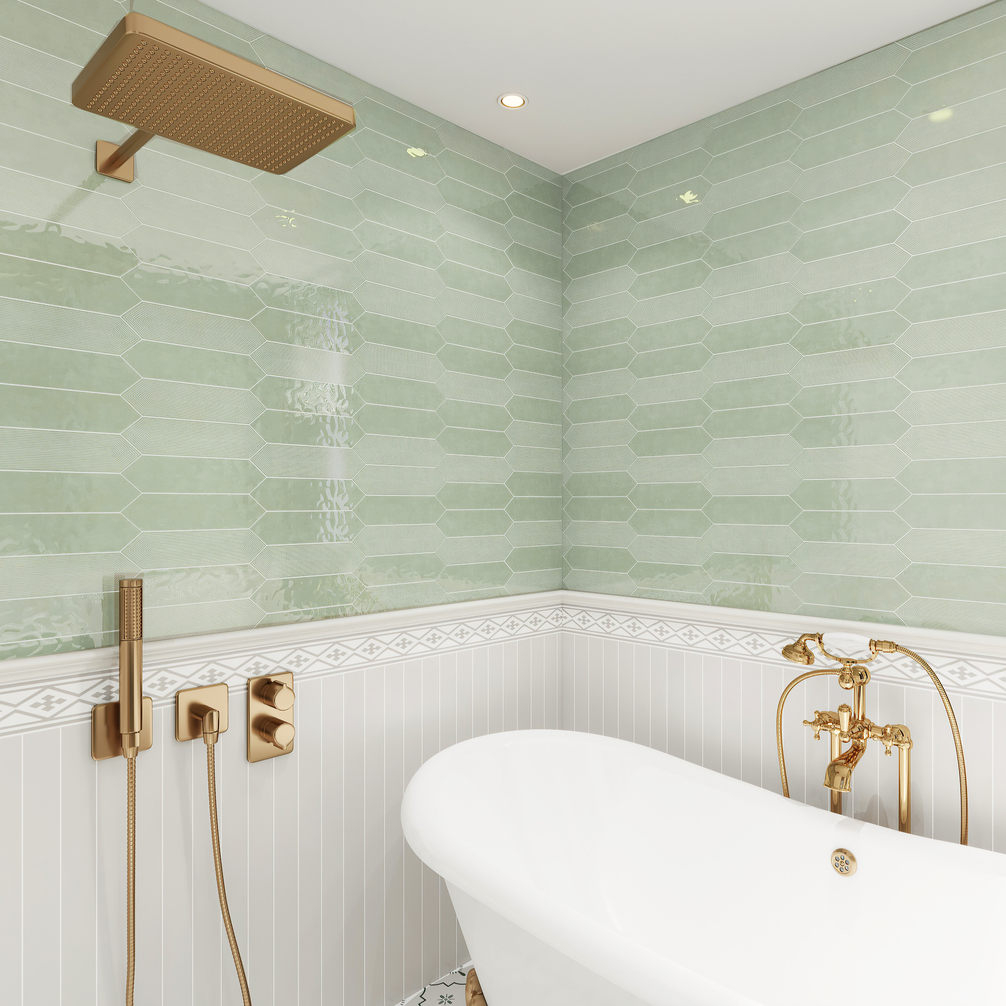 Giorbello Glazed Ceramic Picket Subway Tile 3" x 12"- Glossy & Reviews ...