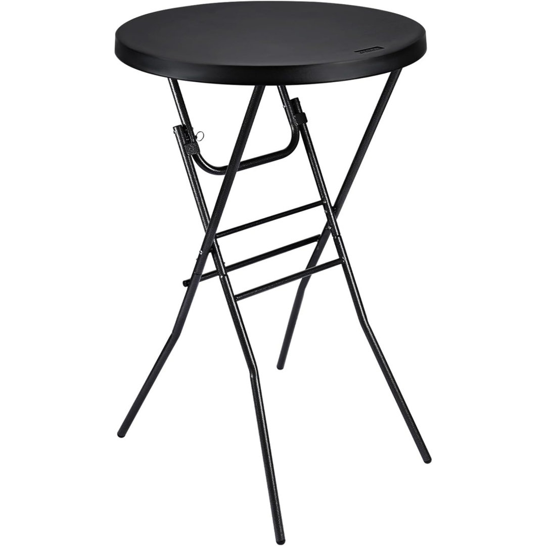 Latitude Run® Cocktail Table 28In High Top Round Folding Indoor Outdoor ...