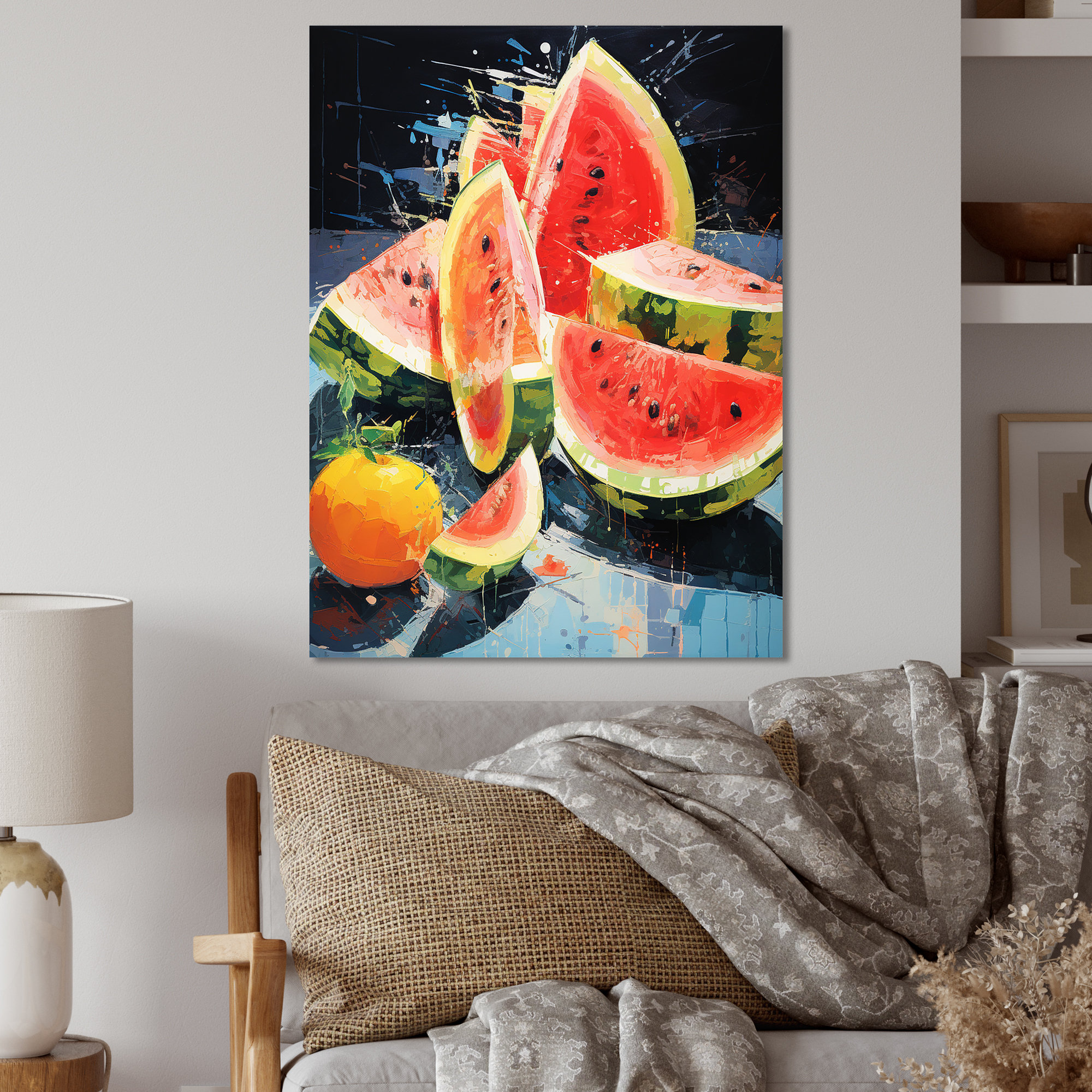 Latitude Run® Red Vibrant Watermelon Palette II - Melon Metal Wall Art ...