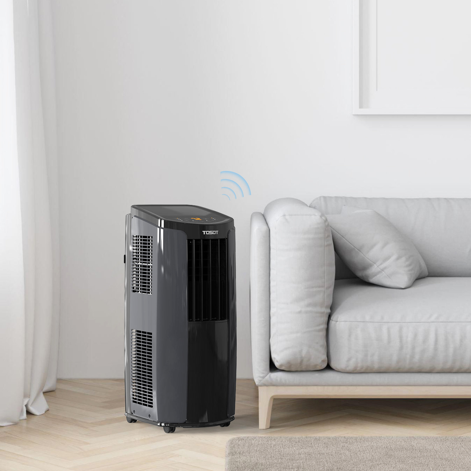 Tosot 10200 BTU Wi-Fi Connected Portable AC with Dehumidifier, Fan, for ...