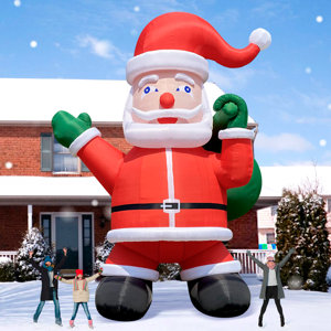 Connsann 33ft Inflatable Santa Claus, Giant Santa With Blower For Xmas ...