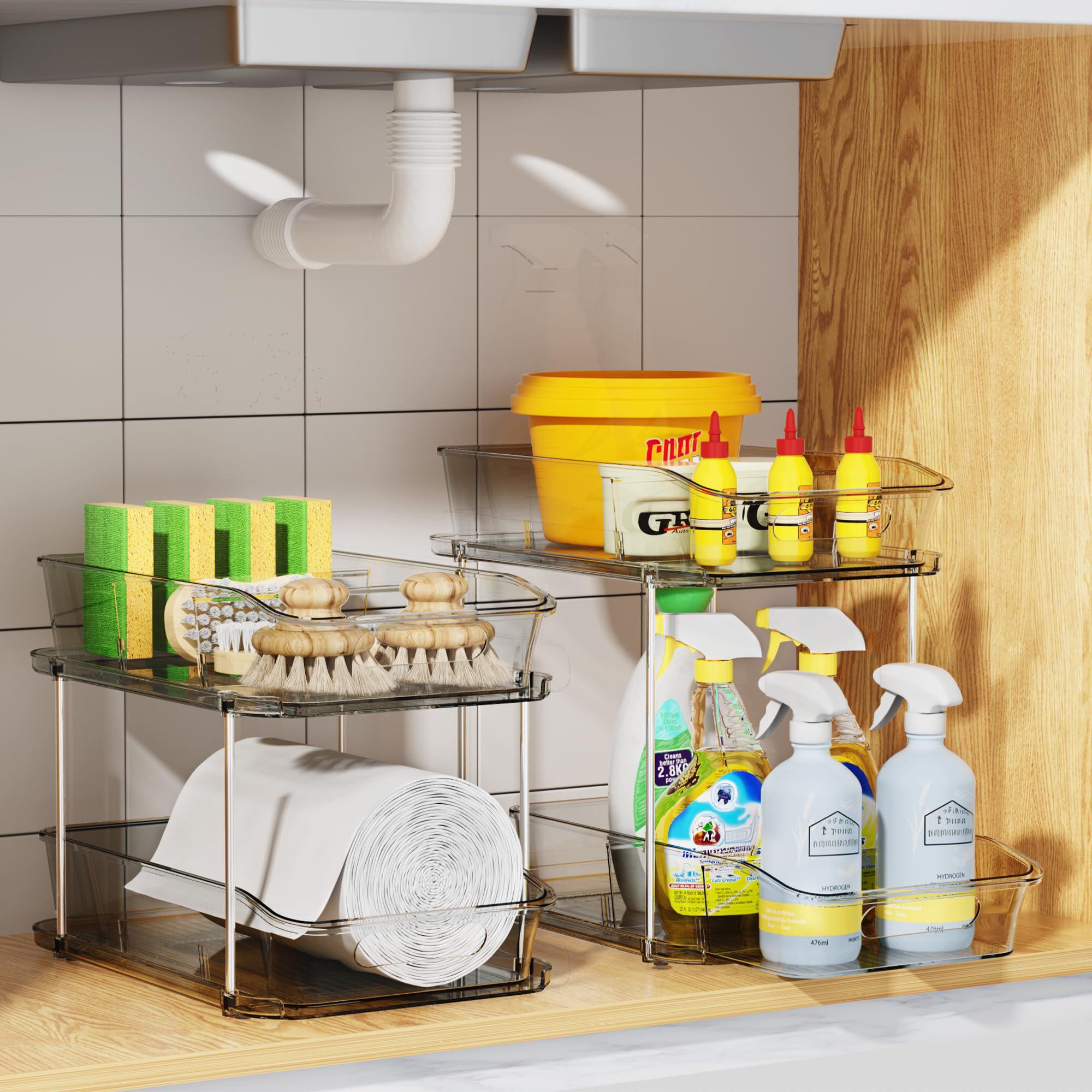 Rebrilliant 2-Tier Sink Under Rack (2-Pack) - Wayfair Canada